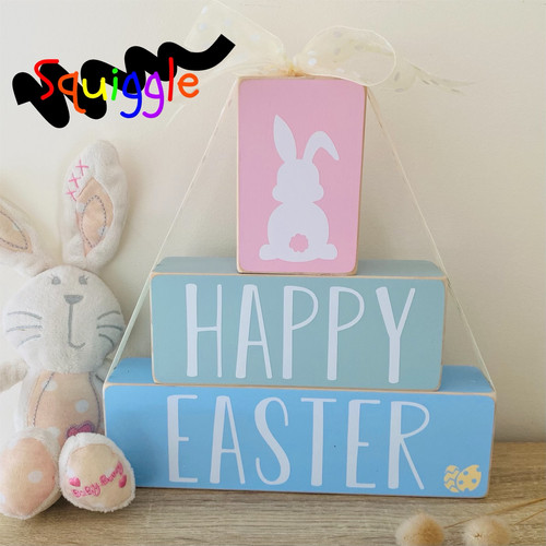 Happy Easter - Block Set (Large) | squiggle-art