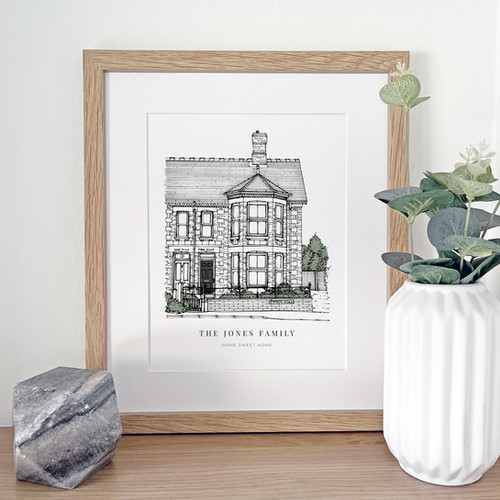 Custom Hand-Drawn House Sketch | Lock and Dale