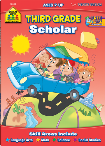 Third Grade Scholar Workbook Cuaderno didáctico School zone | Yoisa