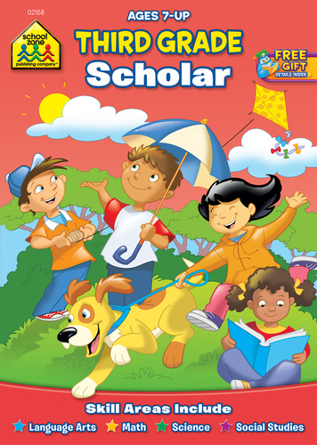Third Grade Scholar Workbook Cuaderno didáctico School zone | Yoisa