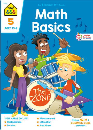 Math Basics Grade 5 Workbook Cuaderno didáctico School zone | Yoisa