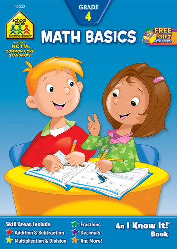 Math Basics Grade 4 Workbook Cuaderno didáctico School zone | Yoisa