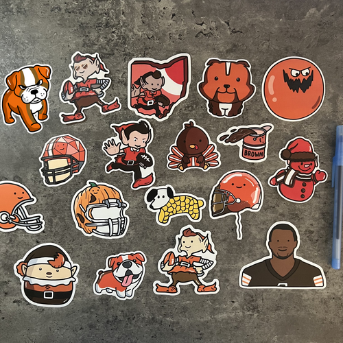 Cleveland 2023 Football Stickers | Corndoggy Sports Sho