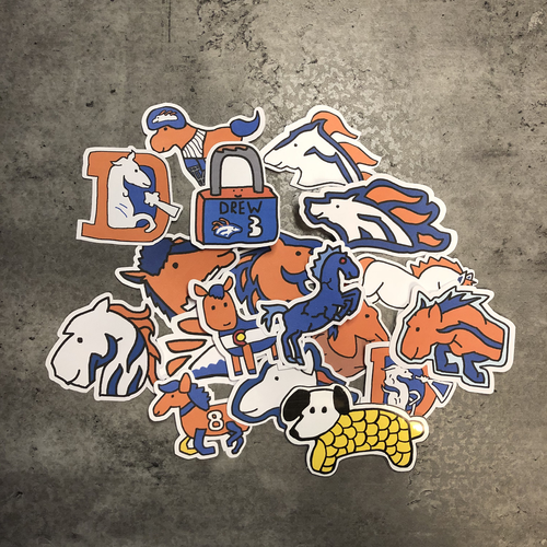Denver 2020 Football Stickers | Corndoggy Sports