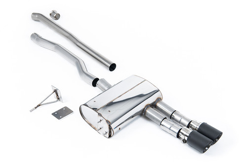 F55 Cooper S Milltek GPF Bypass Cat-back (Non-Res) with Carbon Trims ...