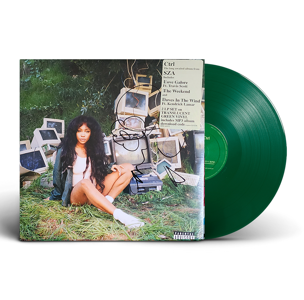 SZA - 2x LP Autografado CTRL Duplo Verde Vinil Limitado | Mistura POP