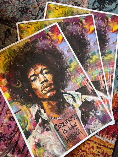 Jimi Hendrix - Art Print | Lisa Cunningham Art