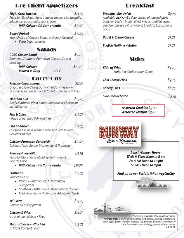 Menu | Runway