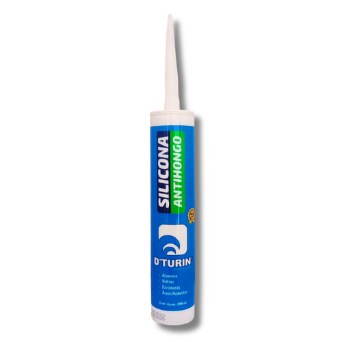 Silicona D´TURIN en tubo 280 ml antihongos blanca | Ferretería Bahamón