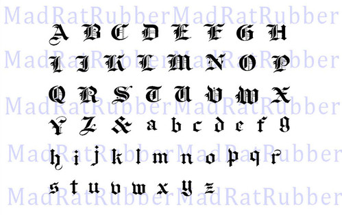 V22 Old English Alphabet | madratrubber