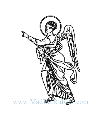 V104 Pointing Angel Right | madratrubber