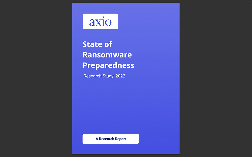 REPORT: State of Ransomware Preparedness: Research Study: 2022 (AXIO)