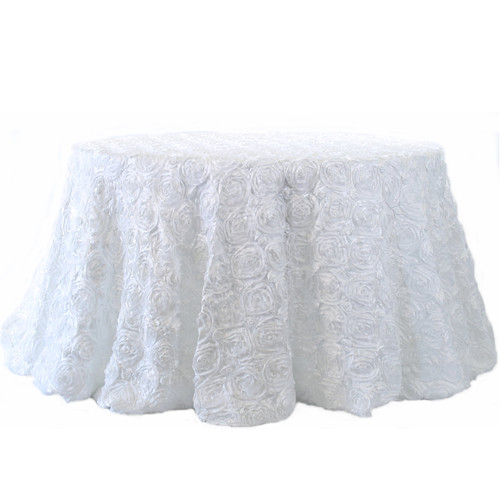 White Rosette Tablecloth | Simply Elegant