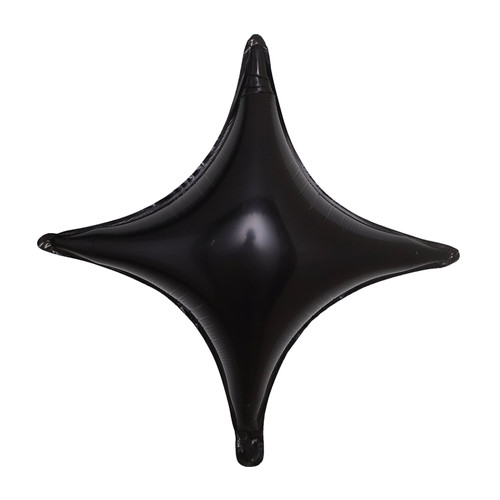 Black 4-Point Star Balloon | Parti Parti