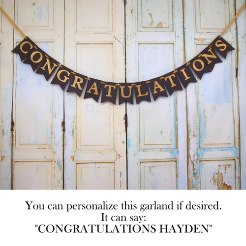 Customizable Congratulations Pennant Garland | Parti Parti