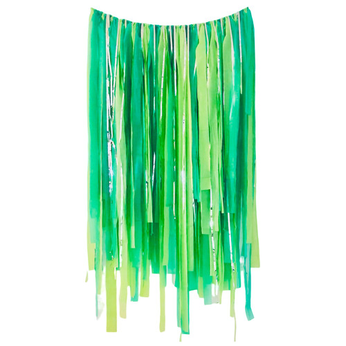 Green/Silver Streamer Backdrop | Parti Parti