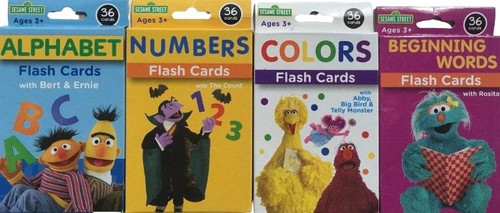 SESAME STREET FLASHCARDS - 4 ASST | OLEGO DISTRIBUTION
