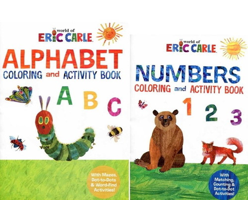 ERIC CARLE ALPHABET / NUMBERS COLOURING & ACTIVITY BOOKS - 2 ASST ...