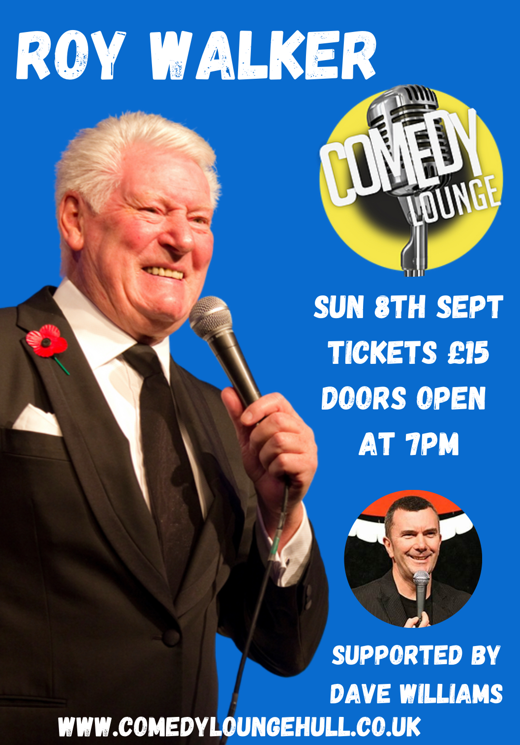 Roy Walker Comedian plus support Dave Williams | Comedy Lounge Hull
