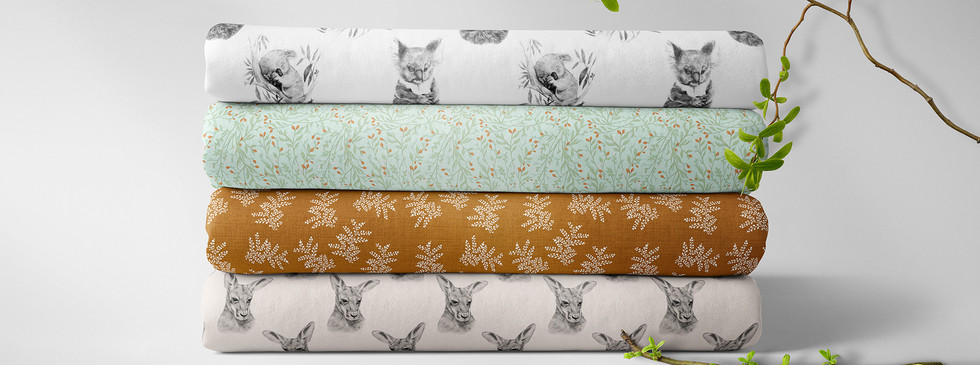 Australian Illustrated Fabrics by Thistle & Fox | Custom Print Fabric