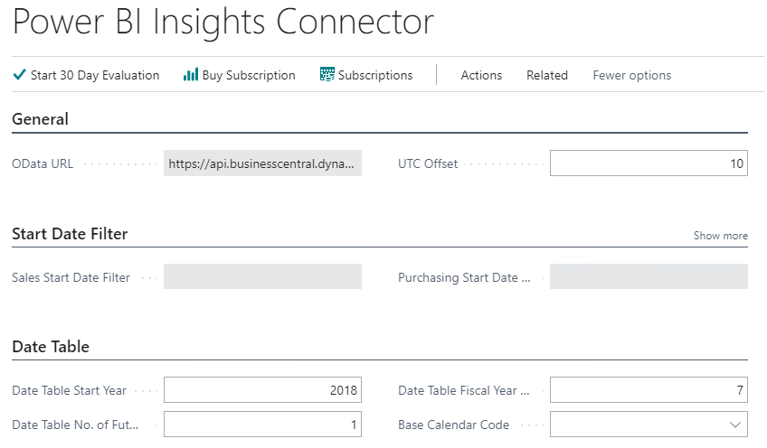 Help | Business Central Power BI Reports