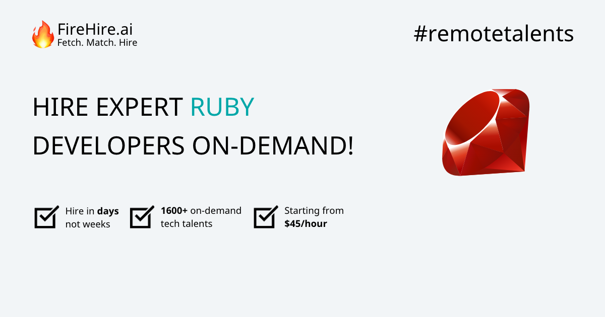 Hire Best Ruby Developers [5 Available Now]