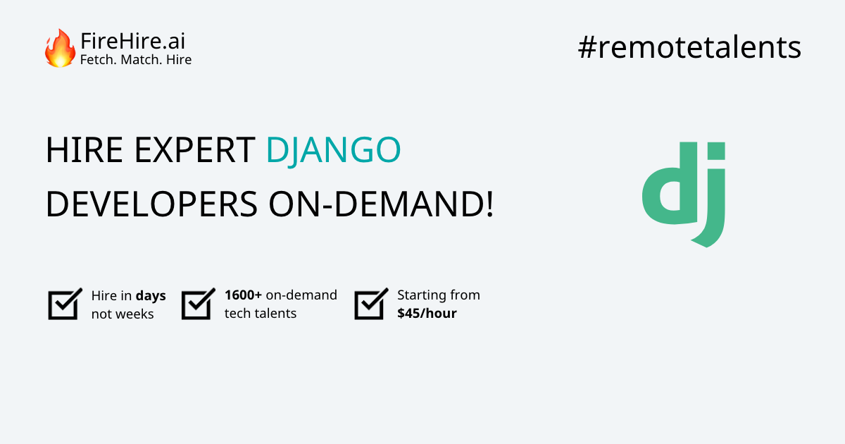 Hire Best Django Developers [11 Available Now]