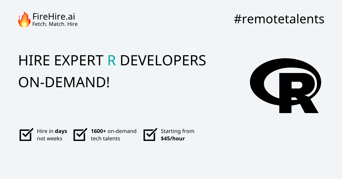 Hire Best R Developers 10 Available Now