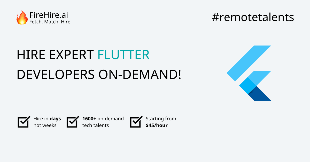 Hire Best Flutter Developers [12 Available Now]