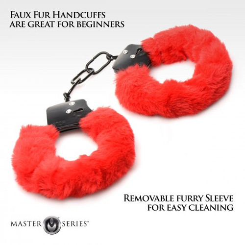 Furry Red Handcuffs | The Spice Cabinet