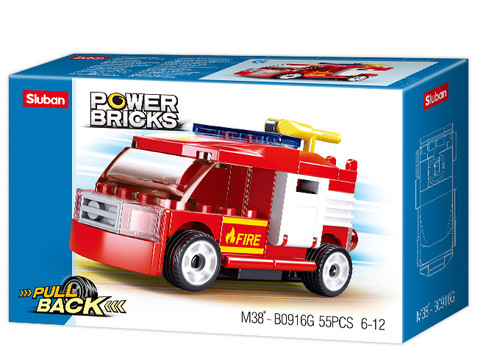 Sluban Power Bricks Pull Back Fire Truck | Museum of Fire