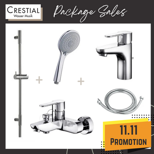 CRESTIAL Bathroom Bundle Vision A Single Lever Basin Mixer C33163 ...
