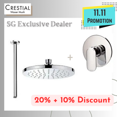 CRESTIAL Bathroom Bundle Sales - Conceal Shower Mixer + Shower Bar ...