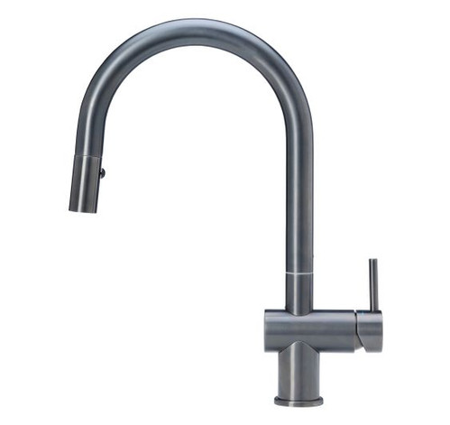 Reginox Flint Sink Mixer w/ Pull Out Dual Spray Spout Gun Metal Silver ...