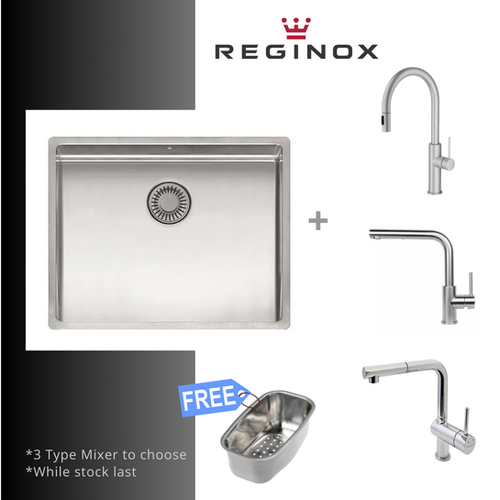 Package Promo - Reginox TSSU5000 Tulip U Undermount Sink with Mixer ...