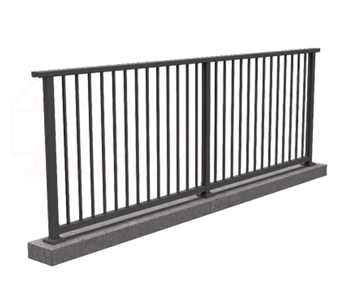 Vertical 16.5 SHS Pickets Aluminum Balustrade 2 Rails | AAA Fence And Gate