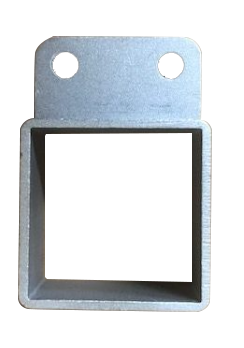 50 x 50 single lug 2 hole bracket small fence brackets mill finish ...