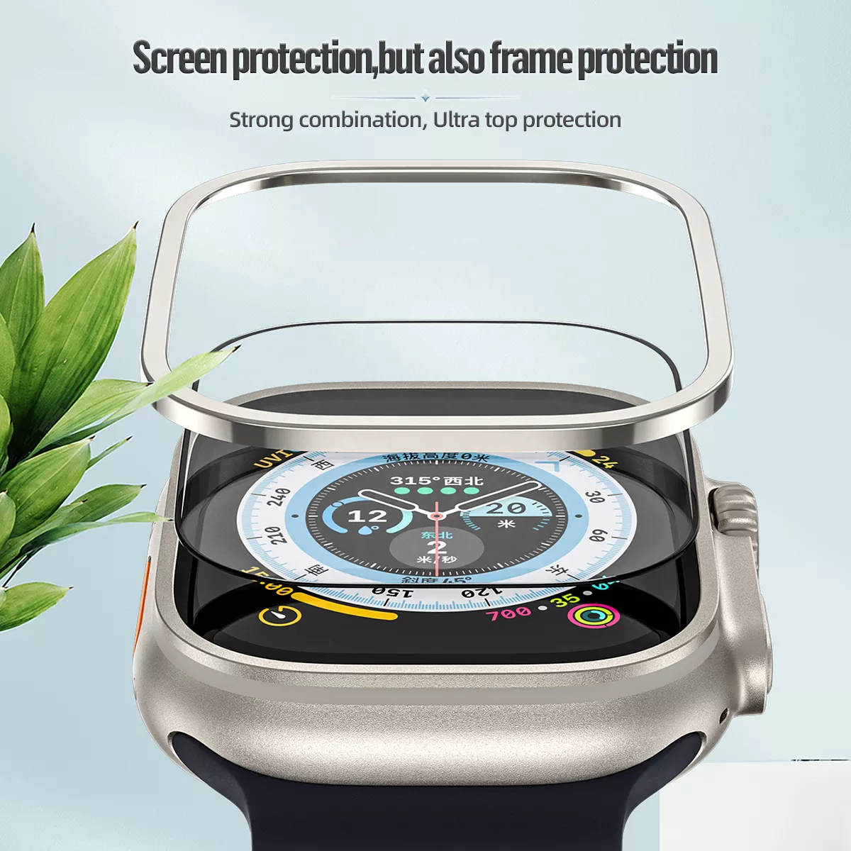 Blueo Titanium Frame for Apple Ultra Watch 49 mm 1&2 ( Only Frame no ...