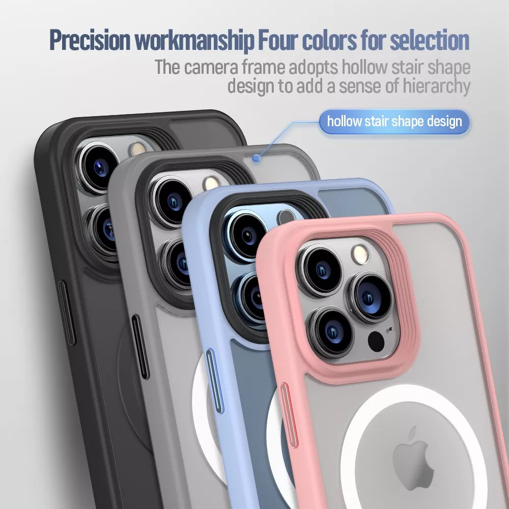 Blueo Frosted Anti-Drop Phone Magnetic case for iPhone 14 Pro Black | Blueo