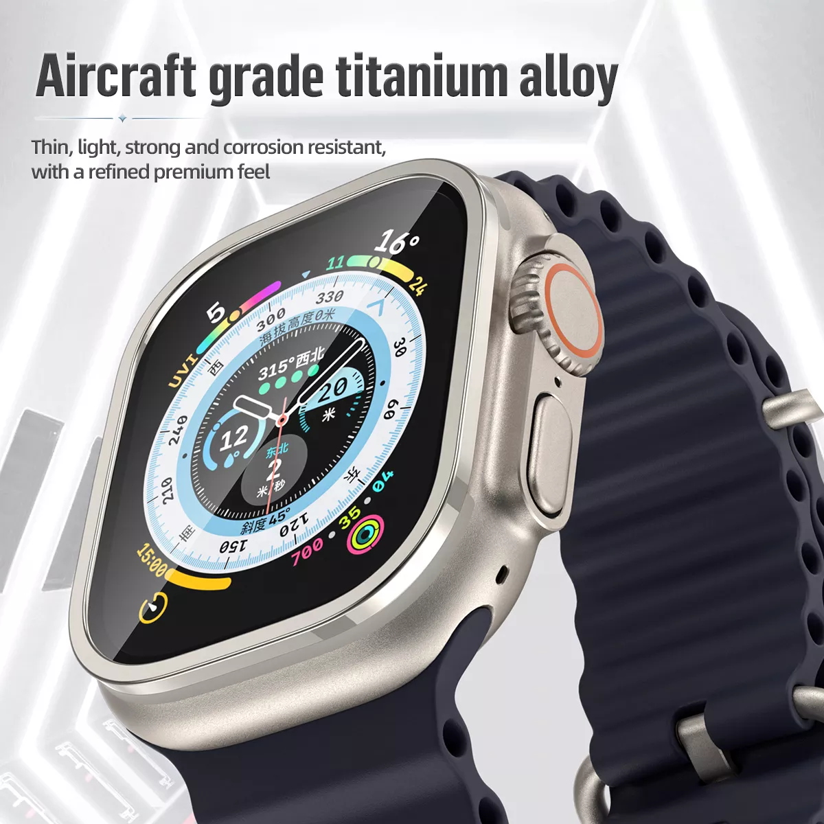 Blueo Titanium Frame for Apple Ultra Watch 49 mm 1&2 ( Only Frame no ...