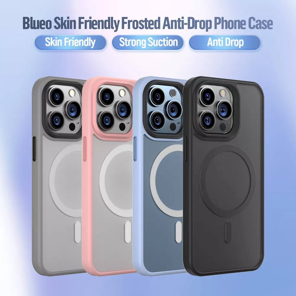 Blueo Frosted Anti-Drop Phone Magnetic case for iPhone 14 Pro Black | Blueo