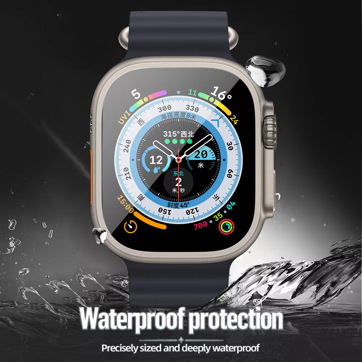 Blueo Titanium Frame for Apple Ultra Watch 49 mm 1&2 ( Only Frame no ...