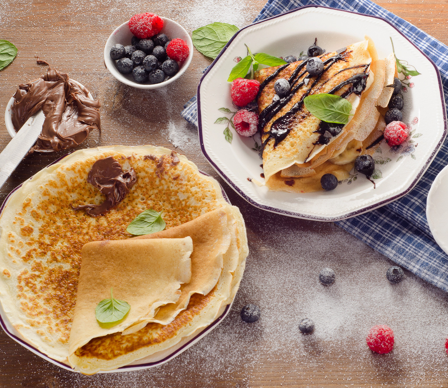 Raspberry, Nutella crepes