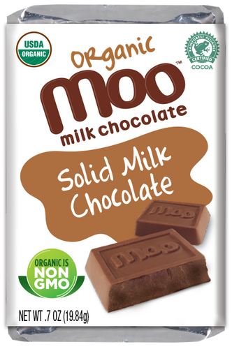 Buy Organic Solid Milk Chocolate Mini Bars | Moo Chocolates | USA