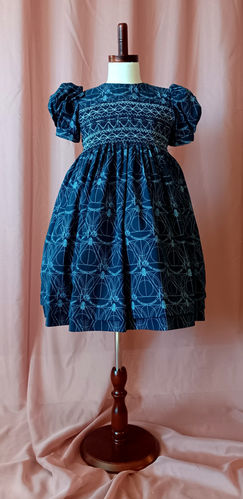 (Size 5T) Harry Potter Deathly Hallows Blue Smocked Dress | D3Xperiments