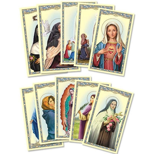 Women Saints / Madonnas Holy Card Assortment | Divine Mercy Parish