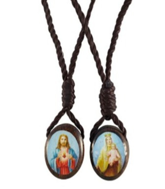 Oval Wood Scapular | Divine Mercy Parish