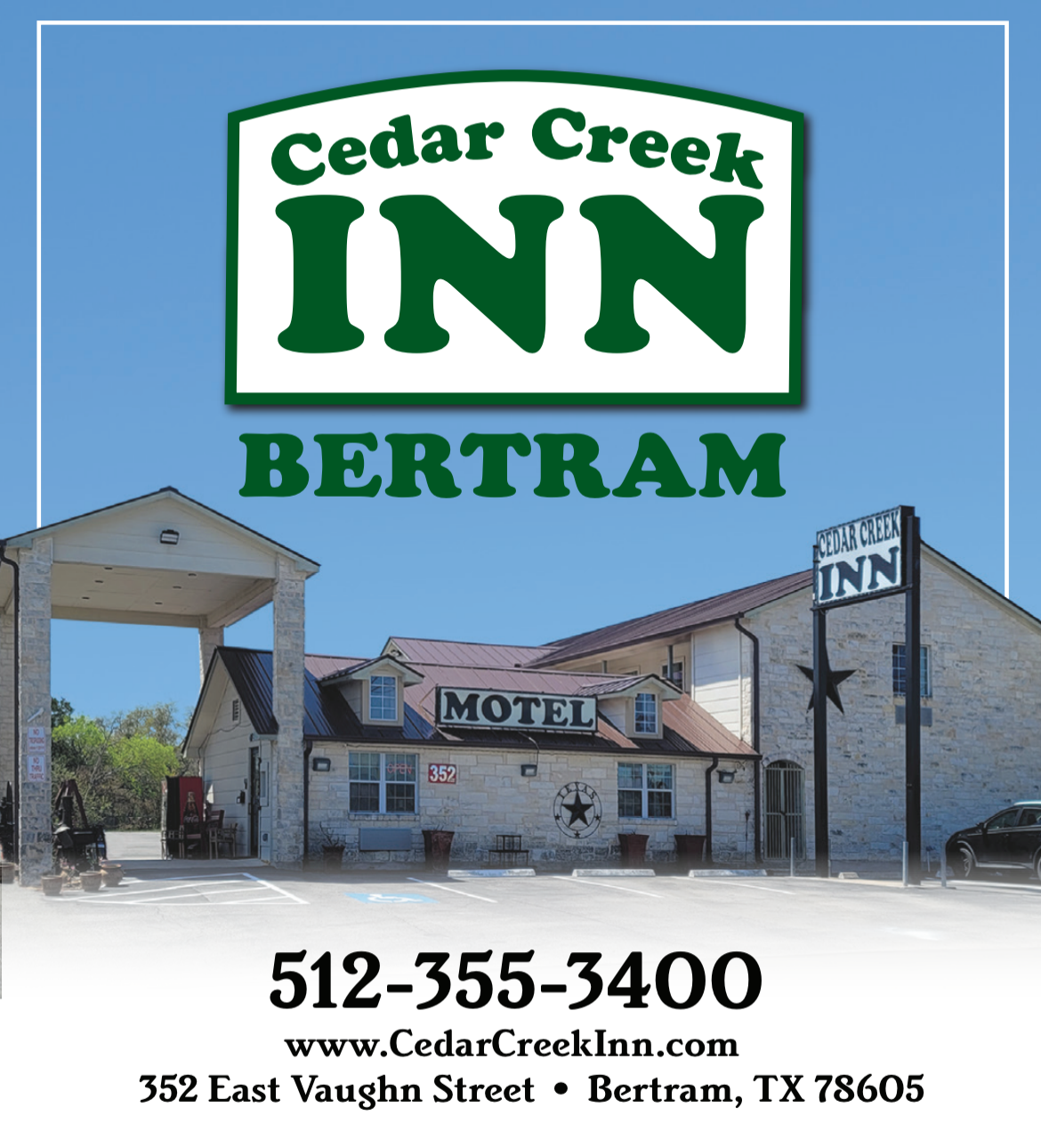 Cedar Creek Inn | Bertram COC
