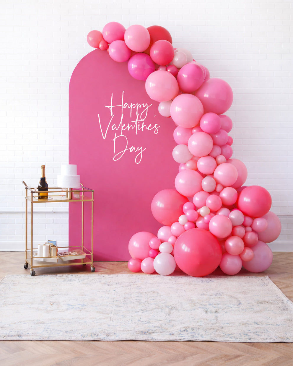 Valentines Backdrop + Balloon Garland (8ft) | Bond Party