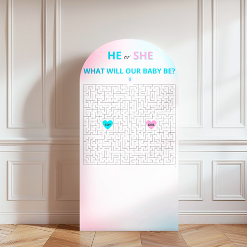 Gender Reveal Maze Backdrop (Arch) | Bond Party